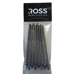 ROSS Percussion 7/32 * 110mm Tension Rods for Bass Drum - 8 Pack