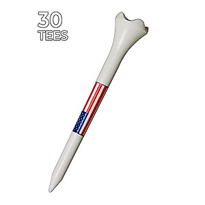 Pride Performance USA Flag Tees 3-1/4", 30 Count