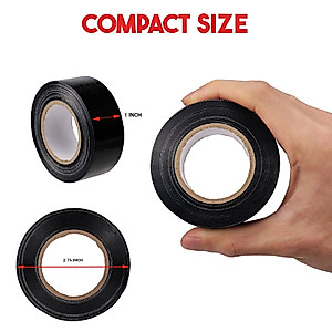 Autrends Mini Duct Tape, 1" x 10 yd Travel Size Duct Tape 1 Pack, Small Roll, Waterproof, Emergency Kit, Multi-Purpose, Tear by Hand for Indoor Outdoor Use, Repairs, Black