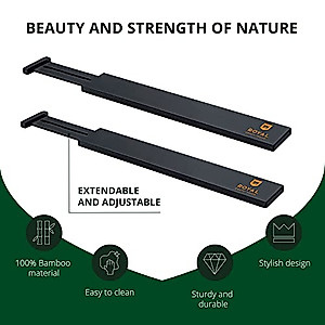 ROYAL CRAFT WOOD Black Drawer Dividers 22IN and Expandable Utensil Drawer Organizer