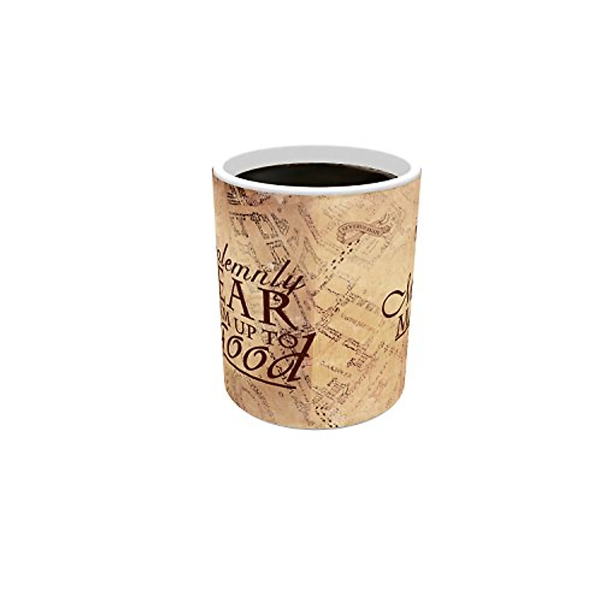 Morphing Mugs Harry Potter - Hogwarts Marauder's Map - I Solemnly Swear - 11 oz Heat Sensitive Mug – Image Revealed With HOT Liquid added! - Officially Licensed Collectible