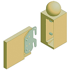 CAFORO Universal Wood Bed Rail Hook Plates for Beds Frame Bracket Headboard Footboard Replacement Wooden Bed Parts or New Bed Constructions - Set of 4