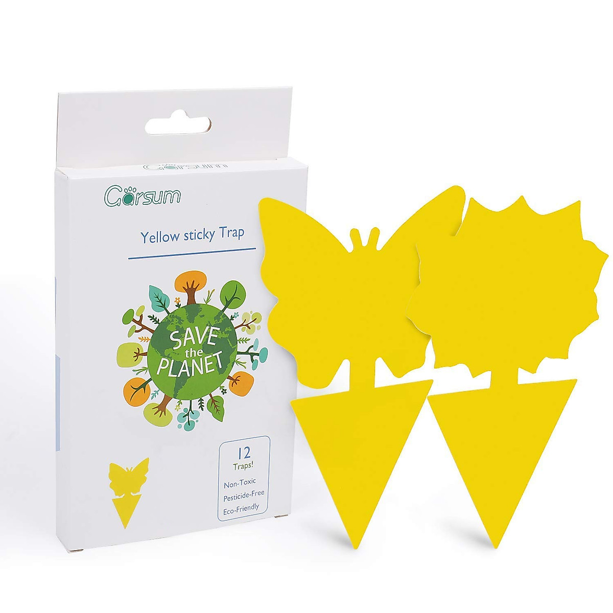 Garsum Sticky Houseplant Traps Sticky Trap Yellow Sticky Bug Traps for Indoor/Outdoor Use