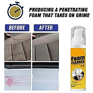 LJXWRF Amplesunshine Foam Cleaner, Multifunctional Car Foam Cleaner Spray, Powerful Stain Removal Kit 100ml, Foam Cleaner for Car and House Lemon Flavor (100ML-3PCS)