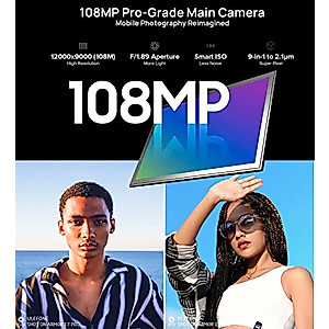 Ulefone Armor 17 Pro 2023 Rugged Smartphone Unlocked, MTK G99 13GB+256GB Android 12 Cell Phone, 108MP AI Camera, 6.58" FHD+, 5180mAh Wireless Charge, Dual SIM 4G Rugged Phone, NFC GPS OTG FM Black