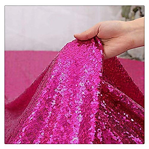 Fuchsia Sequin Backdrop Curtain Panels Stage 2 Pieces 2FTx8FT Wedding Party Background Drapes