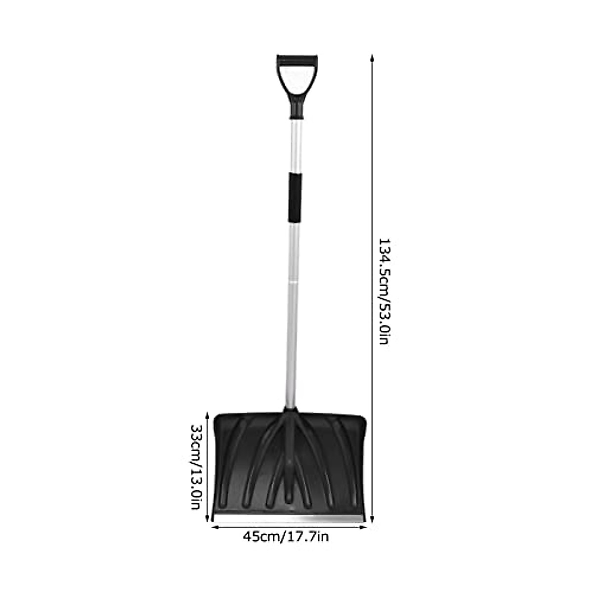 Snow Shovel, Portable Snow Shovel for Driveway Detachable Snow Pusher Aluminium Alloy Lightweight Snowmobile Shovel for Car Outdoor Camping and Garden