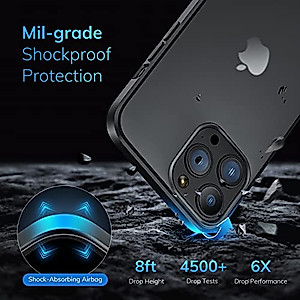 ORIbox for iPhone 13 Case - Black, Shockproof Protective Cover, Ultra-Thin Non-Slip Lightweight