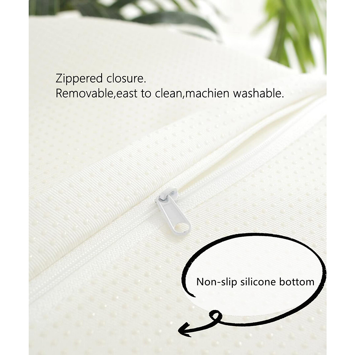 Bar Stool Cushions Round 18 Inch Memory Foam Seat Cushions Thick Non Slip Chair Pad Cover Tatami Kitchen, Cafes, Office Cushion Zipper Washable (18 inch, L)