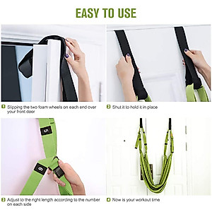 KimDaro Waist Back Leg Stretch Strap/Yoga Fitness Band, Leg Stretching Assist Trainer, Yoga Stretcher, Back Bend Split Inversion Strap for Fitness, Dance, Ballet, Gymnastics (Green)