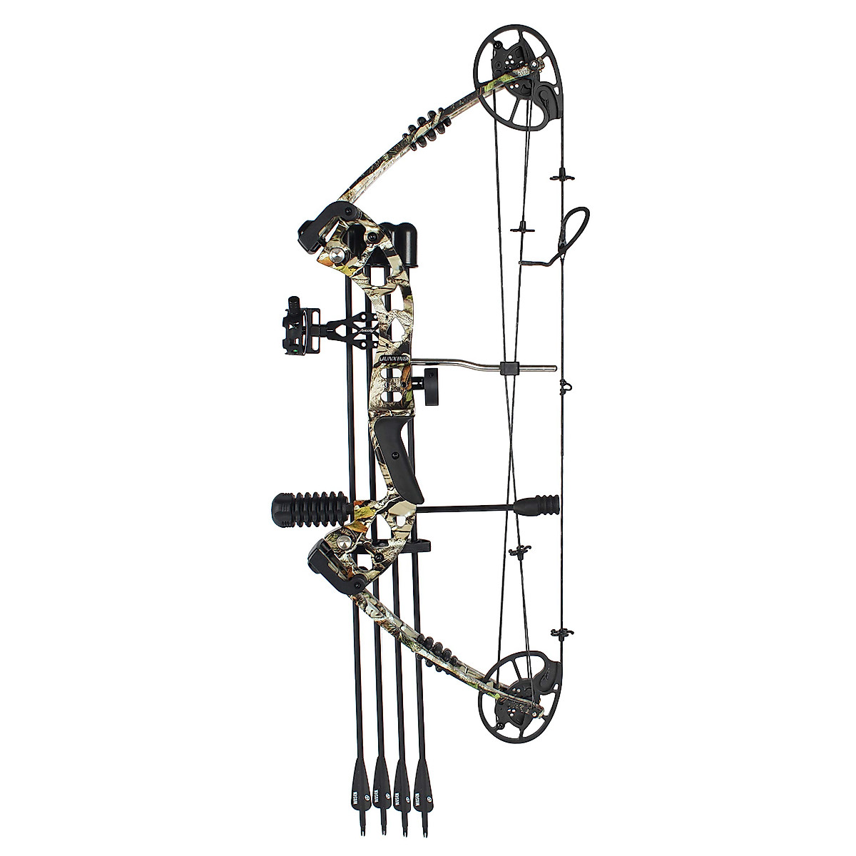 Evercatch Compound Hunting Target Bow Kit | USA Gordon Limbs | Fully Adjustable 24.5-31” Draw 30-70LB Pull | Up to 315 FPS & Guarantee | 5 Pin Lighted Sight, Rest, Quiver | W String Stop | Soft Bag RH