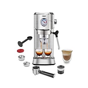 Gevi Espresso Machine 20 Bar, Professional Espresso Maker with Milk Frother Steam Wand, Compact Espresso Machines for Cappuccino, Latte, Commercial Espresso Machines & Coffee Makers, Gift for Mother