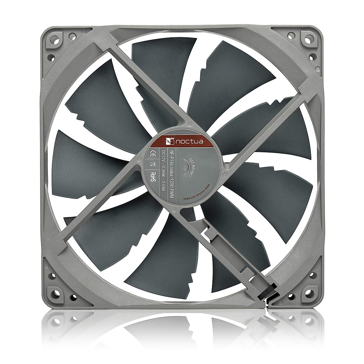 Noctua NF-P14s redux-1200 PWM, Quiet Fan, 4-Pin, 1200 RPM (140mm, Grey)