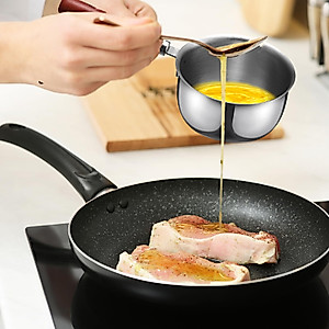 Teenyyou 6 Pcs Mini Saucepan Mini Stainless Steel Soup Pot 10 oz Butter Warmer Pot Mini Milk Warmer Pot with Wooden Handle Small Cooking Pot Sauce Pan Multipurpose Breakfast Soup Coffee Warmer Pot