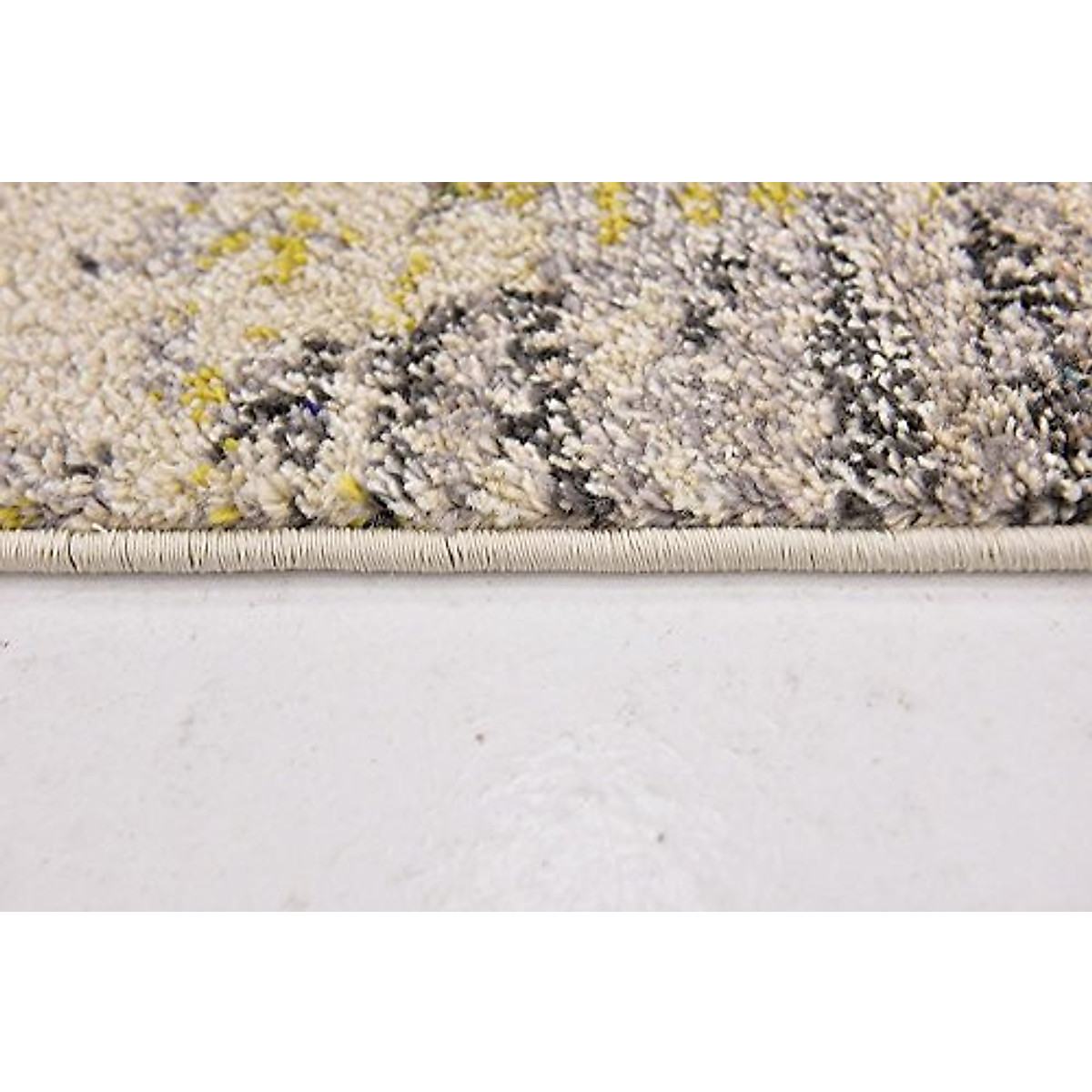 Unique Loom Chromatic Collection Modern Rustic & Vibrant Abstract Area Rug for Any Home Décor, 5 x 8 ft, Beige/Gray