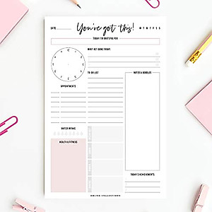 Bliss Collections Weekly Planner, You've Got This, Undated Tear-Off Sheets Notepad Includes Calendar, Organizer, Scheduler for Goals, Tasks, Ideas, Notes and to Do Lists, 6"x9" (50 Sheets)