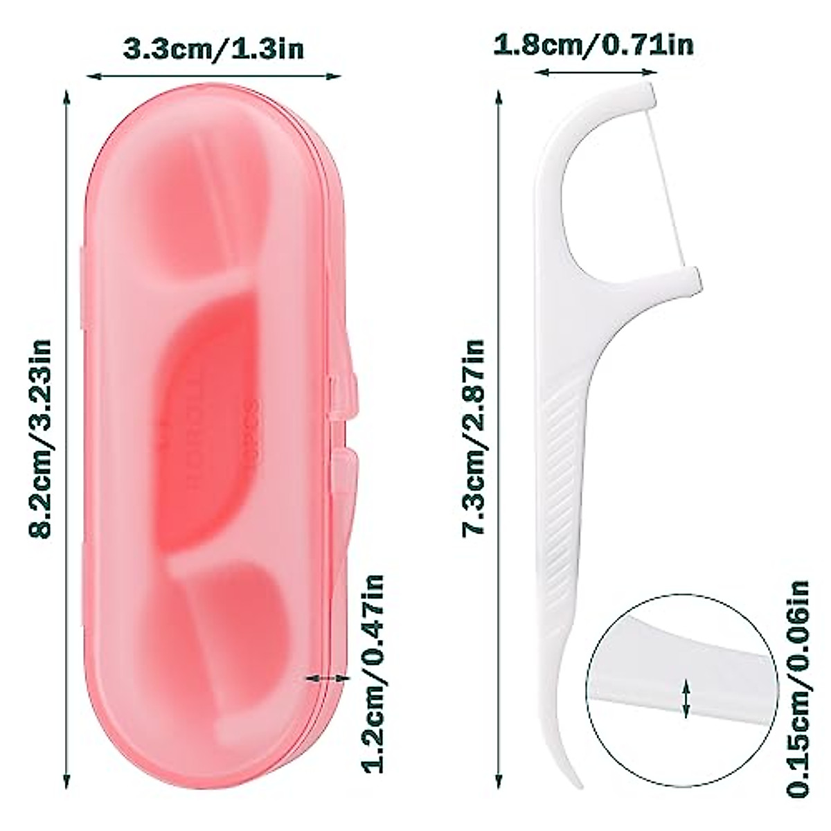 WLLHYF Dental Floss 4 PCS Travel Dental Floss Case Portable Case Refillable Dental Floss Picks Organizer 40 Picks Professional Toothpicks Sticks for Family Hotel Travel Women Men Teeth Cleaning