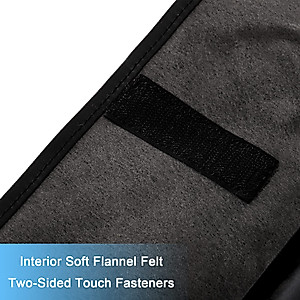 Elsjoy 2 Pack Table Leaf Storage Bag, Heavy-Duty Padded Dining Table Cover, Thick Lined Interier and Exterior Dining Table Leaf Bag, Water and Scratch Resistant, 51" L x 23" W, Black