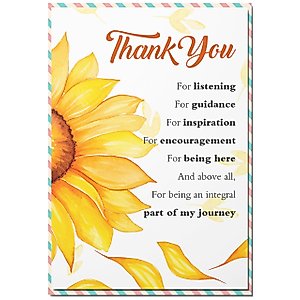 BlinkWishes Thank You Card, Thank You Greeting Cards with Envelope and Seal for Nurses Day, Admin Professional Day, Teacher Appreciation, Boss's Day, and all occasions