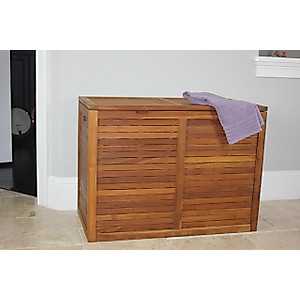 AquaTeak The Original Nila Double Teak Laundry or Storage Hamper