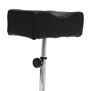 HuaShuani Pedicure Foot Rest Stool Chair,Professional Manicurist Pedicure Stool,Adjustable Leg Rest PVC Pad Pedicure Foot Rest Stand for Nail Tech Spa Beauty Salon Studio Equipment Supplies (Black)