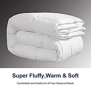 ACCURATEX Duvet Insert King Comforter - Fluffy Down Alternative Fill Hotel Collection Comforter for King Bed,Lightweight Soft All Season Duvet Insert with Corner Tabs - Machine Washable,White,104x90