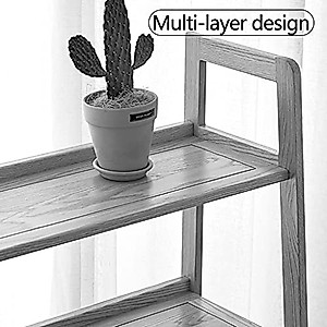 Solid Wood Bookshelf Four-Layer Book Storage Rack Article Storage Rack Floor Shelf Suitable for Home Office use
