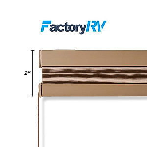 Camper Comfort 50" X 32" Cappuccino RV Pleated Shade | Camper Blinds | RV Privacy Blinds | RV Solar Shade| Motor-Coach Shades