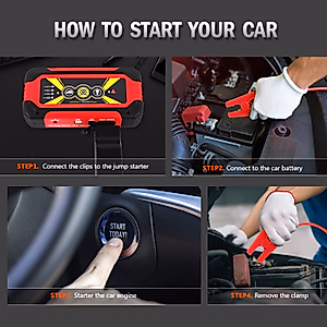 Smart Jumper Clamp Automotive Jump Starter Booster Clamp Cables, Replacement Alligator Clamp for 12V Portable Car Jump Starter