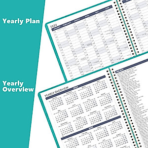 2024 Weekly Appointment Book & Planner - Large 2024 Daily Hourly Planner, January 2024 - December 2024, 8.5" x 11", 2024 Appointment Book with 15-Minute Interval + Thick Paper + Pocket - Turquoise