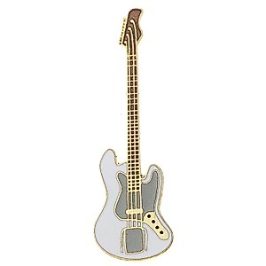 Gift House Pin Electric Bass White