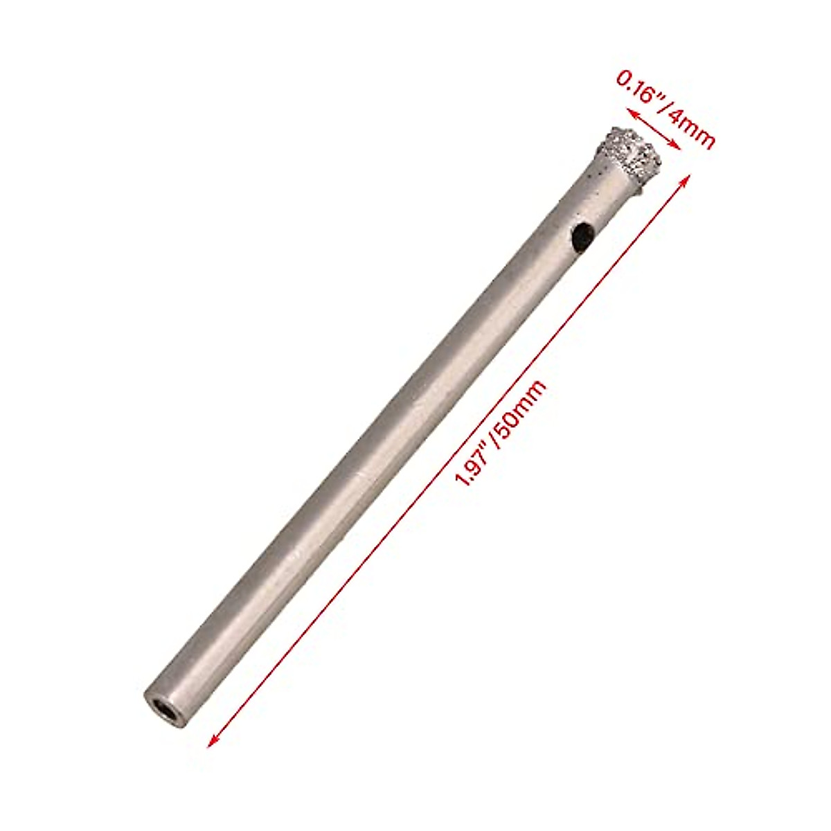BQLZR 3.48mm Diamond Coated Hole Drill Core Drill Bits Glass Tile Marble Granite Pack of 10