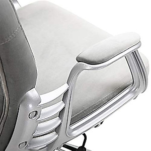 Vinsetto Vanity Middle Back Office Chair Tufted Backrest Swivel Rolling Wheels Task Chair with Height Adjustable Comfortable with Armrests, Grey