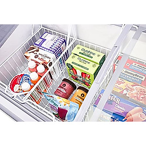 Premium Levella 9.5 cu ft Chest Freezer with Curved Glass Top in White