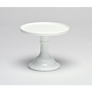 Milk White 9" Glass Cake Stand - Made in the USA By Mosser Glass,9x8x11