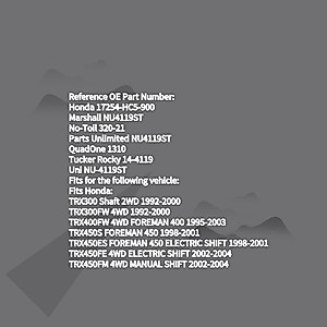 17254-HC5-900 Air Filter with Clamp Fits Honda Rancher 350 400 Foreman 400 450 Fourtrax 300 1992-2000 Replace 17254-HC5-900