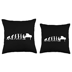 Piano Gift Pianist Piano Lover Accessories & Stuff Cool Player Design for Men Women Piano Teacher Pianist Throw Pillow, 16x16, Multicolor