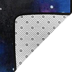 NiYoung Super Soft Indoor Modern Galaxy Stars Magic Glow in The Dark Area Rugs for Living Room Bedroom Thick Anti-Slip Play Mats Floor Carpet, 3 x 5 Feet
