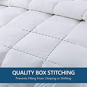 Cozynight Down Alternative Comforter-All Season Full Comforters Duvet Insert with Corner Tabs-Lightweight Breathable Reversible White Comforter 82x86 inches