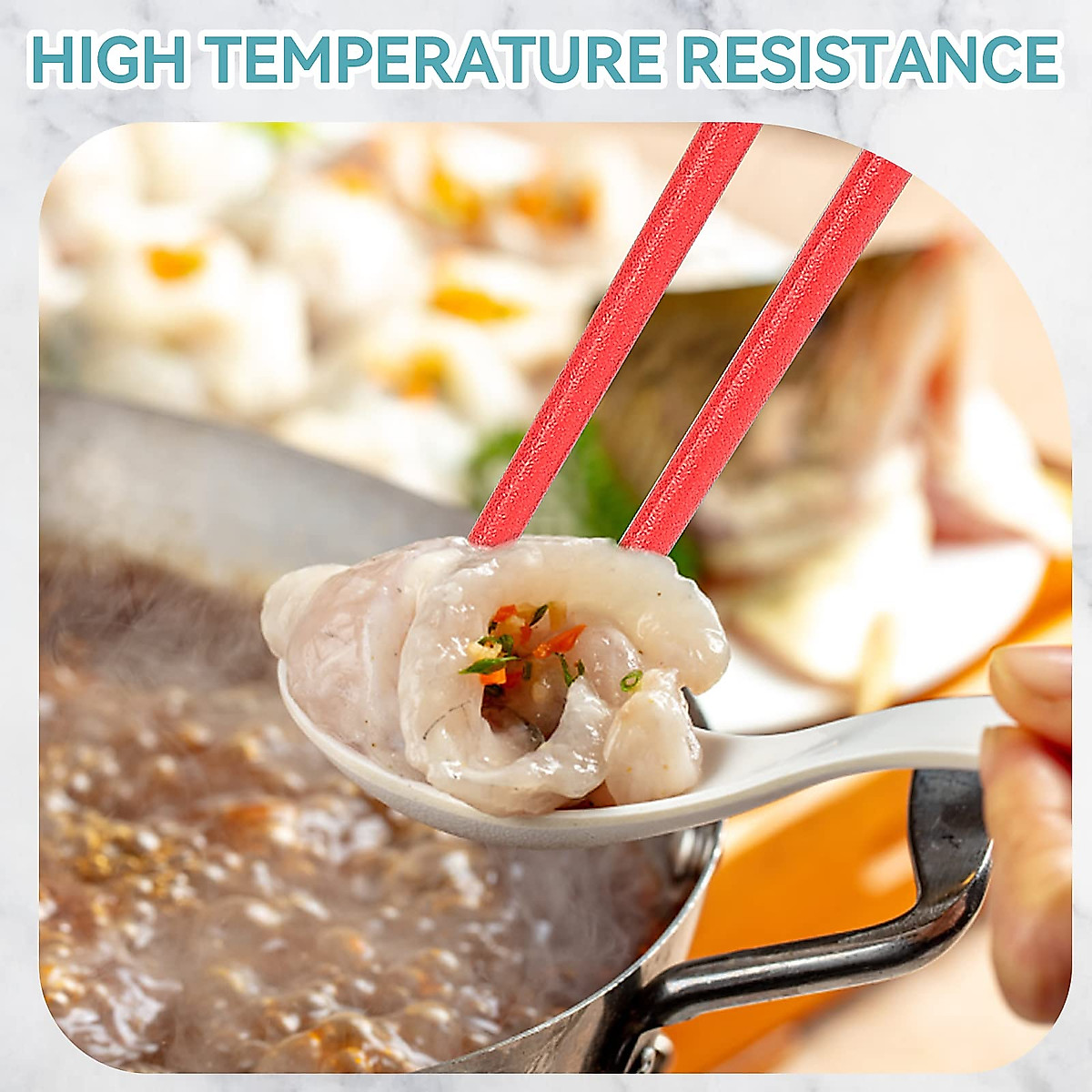 Chopsticks,LIANGKEN 5 Pairs Dishwasher Safe Fiberglass Chopsticks Set,9.5 Inch Reusable Japanese Chinese Chopsticks , Non-Slip, Easy to Use (colorful ) (9.5 inch, colorful)