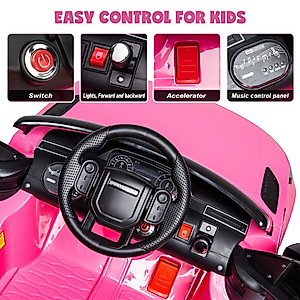 Licensed Land Rover VELAR Electric Car for Kids by TOBBI,12V 7AH Ride On Toy for Kids Ages 3-8,Kids Ride On Car w/Remote Control/Music/Safety Belt,Double Doors