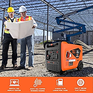 AIVOLT 8000 Watts Dual Fuel Portable Inverter Generator Super Quiet Gas Propane Powered Electric Start Outdoor Generator for Home Back Up Travel RV Camping, 50 State Approved