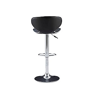 Powell Furniture Powell PU, Chrome/Black Barstool