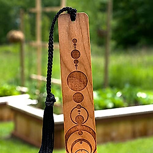 Crop Circles Laser Engraved Handmade Wooden Bookmark - Also Available with Personalization - Made in USA