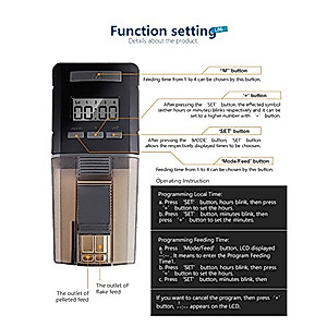 Aquarium Fish Feeder Automatic Fish Feeders Auto Fish Food Timer Feeder for Fish Tank