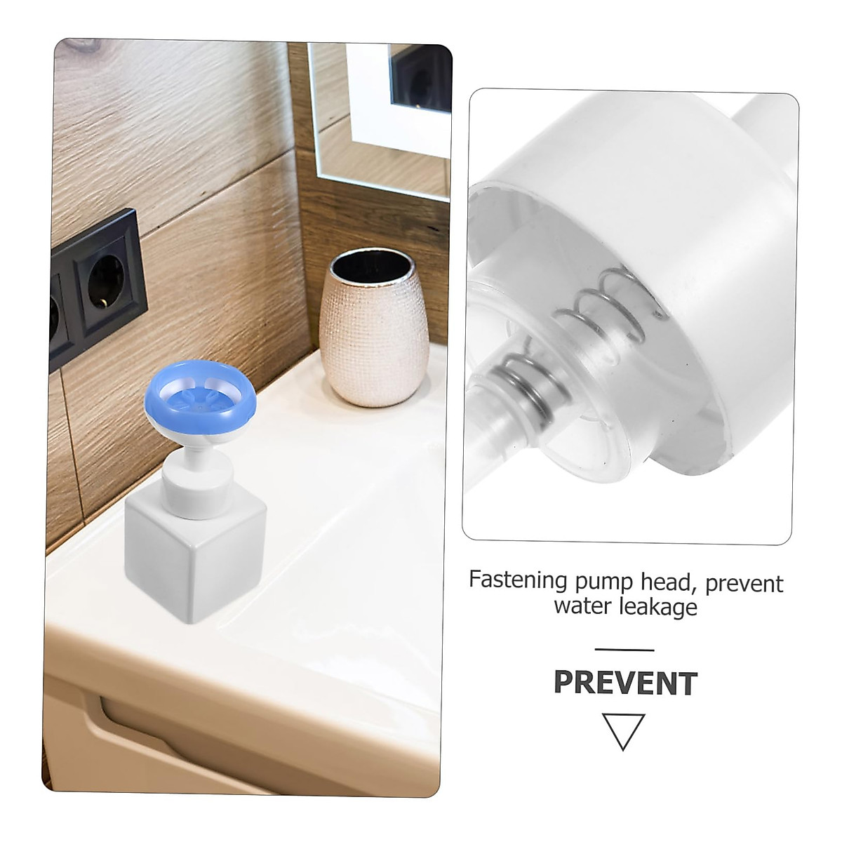 FRCOLOR Soap Pump Bottle Foaming Soap Dispenser 250ml Shampoo Refillable Bottle for Essential Oils Lotions Liquid Conditioner Blue