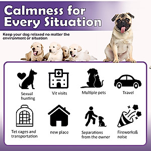 Lintriguingly Calming Collars for Dogs - 4 Packs, Natural Pheromone Relief for Anxiety, Stress & Separation, Adjustable 25-Inch Size, Calming Dog Pheromone, Anxiety Collar for Dogs, Lasts 60 Days