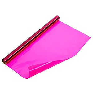 6 Rolls Transparent Colored Cellophane Wrap for Gift Wrapping, 6 Colors (17 Inches x 10 Feet)