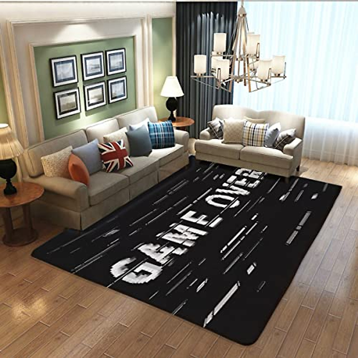 LUCKYLEI Large Game Area Rugs 3D Gamer Carpet Decor Game Printed Living Room Mat Bedroom Controller Player Boys Gifts Home 19.7x31.5inch(50x80cm)small
