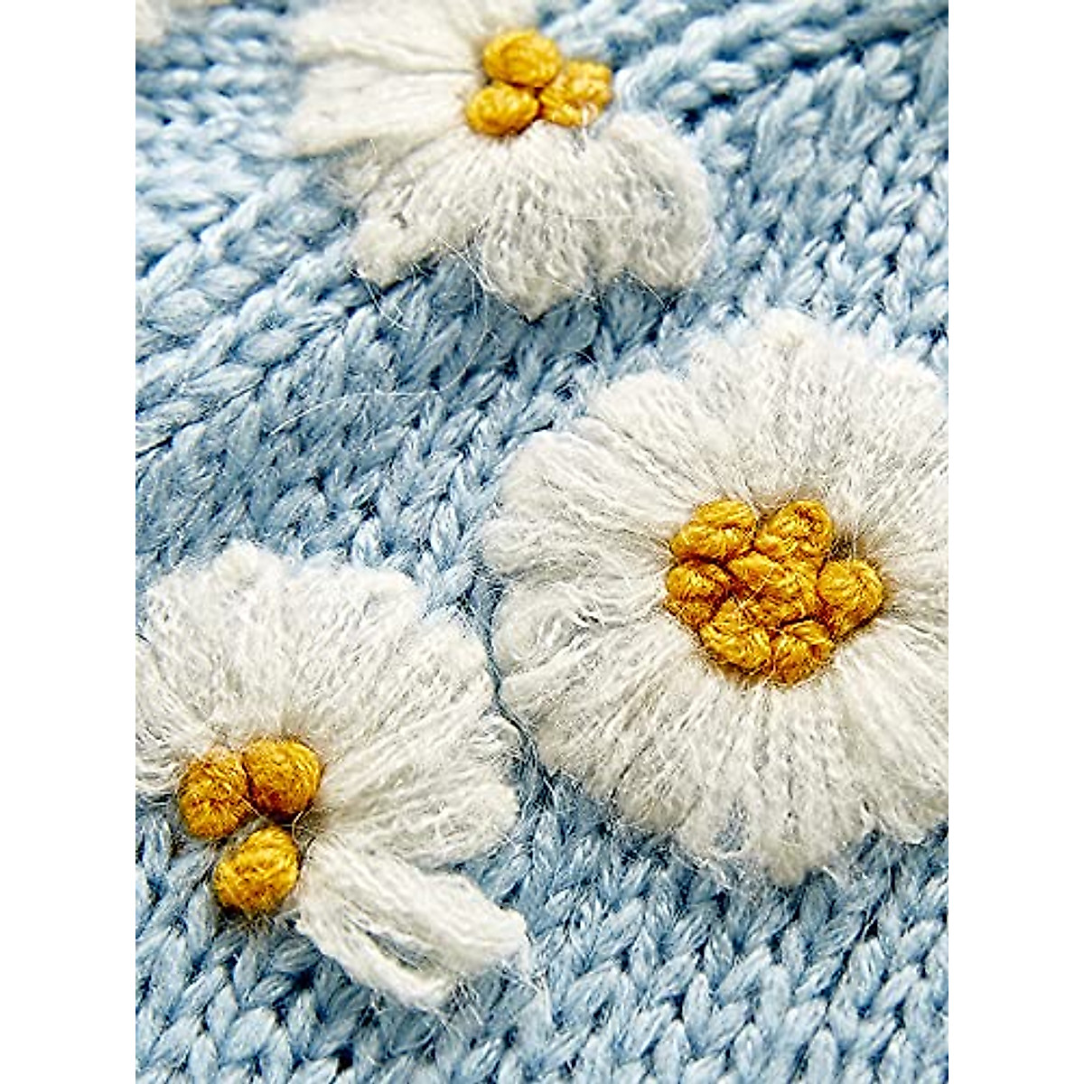 Infant Baby Girl Knitted Cardigan Embroidery Long Sleeve Button Sweaters Tops Casual Jacket Fall Winter Clothes Outfit (Embroidery Pink, 18-24 Months)